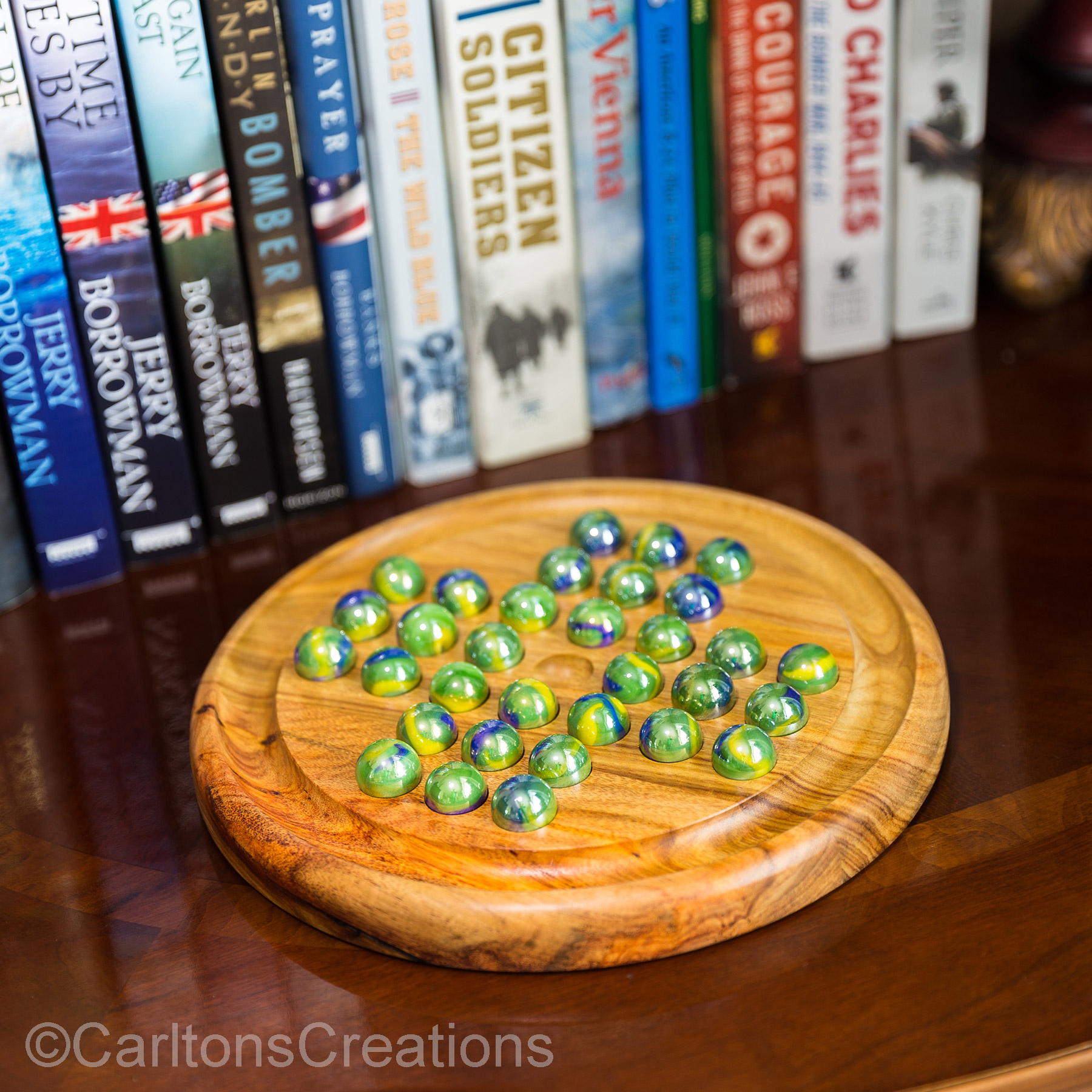 Marble-solitaire-wood-board-game – Carlton's Creations